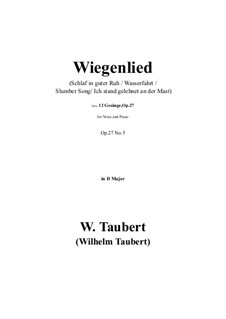 Wiegenlied, Ver.I by W. Taubert - sheet music on MusicaNeo