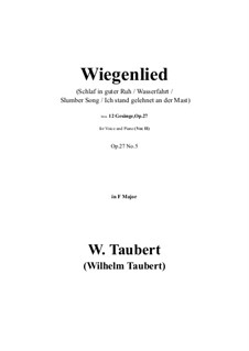 Wiegenlied, Ver.II by W. Taubert - sheet music on MusicaNeo