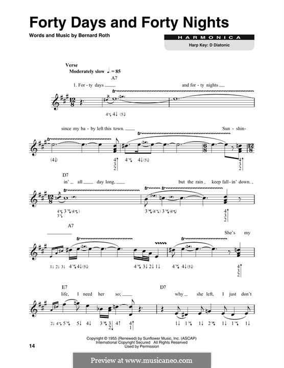 Forty Days And Forty Nights (Muddy Waters) by B. Roth on MusicaNeo
