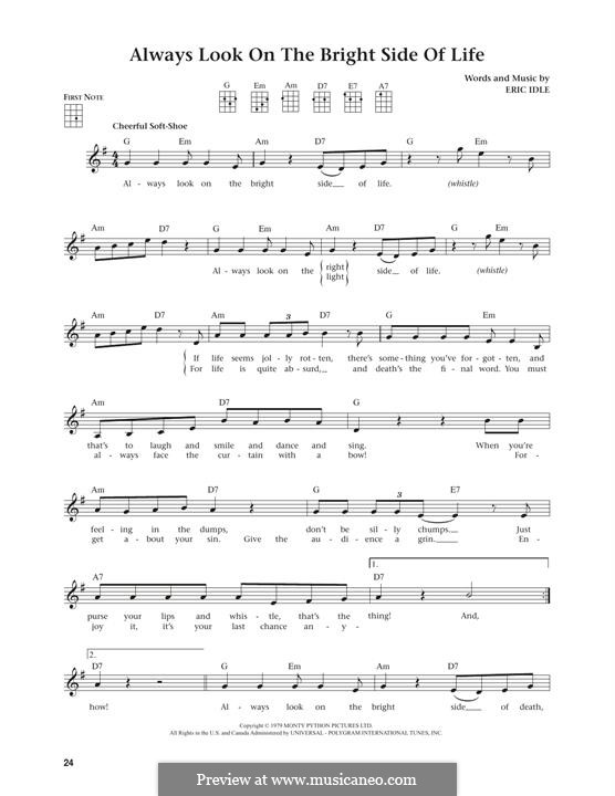 Always Look on the Bright Side of Life (from Monty Python's Spamalot ...