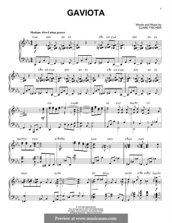 Gaviota by C. Fischer - sheet music on MusicaNeo