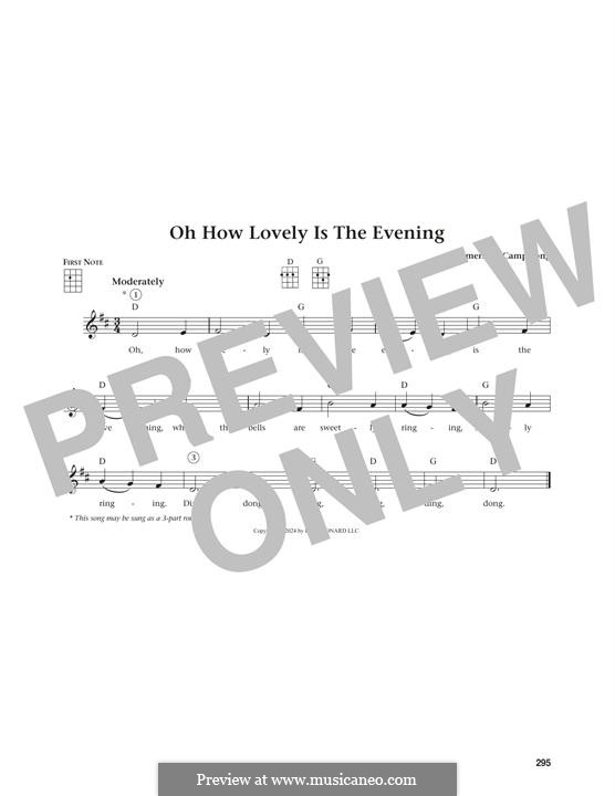 Oh How Lovely Is The Evening by folklore - sheet music on MusicaNeo