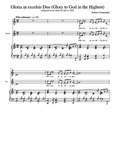 Gloria in excelsis Deo by N. Groenendyk - sheet music on MusicaNeo