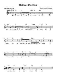 Mother's Day Song by N. Groenendyk - sheet music on MusicaNeo