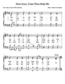Hymn: Dear Jesus, Canst Thou Help Me? by N. Groenendyk on MusicaNeo