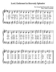 Hymn: Lord, Enthroned in Heavenly Splendor by N. Groenendyk on MusicaNeo
