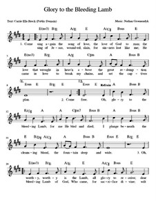 Glory to the Bleeding Lamb by N. Groenendyk - sheet music on MusicaNeo
