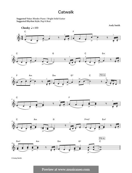 Catwalk by A. Smith - sheet music on MusicaNeo