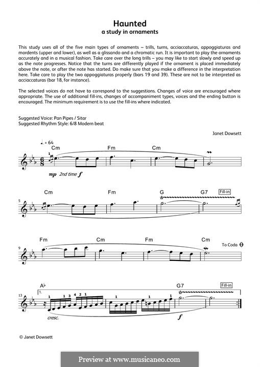 Haunted by J. Dowsett - sheet music on MusicaNeo