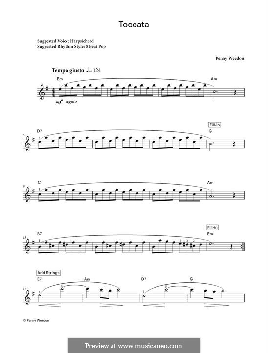 Toccata by P. Weedon - sheet music on MusicaNeo