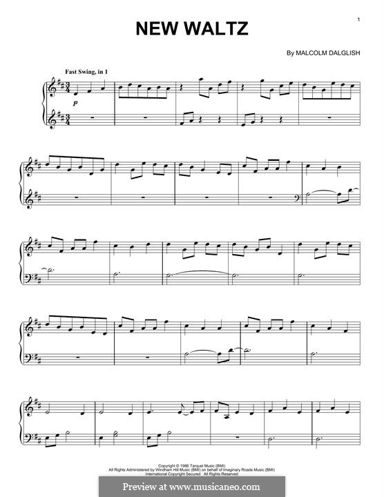 New Waltz by M. Dalglish - sheet music on MusicaNeo