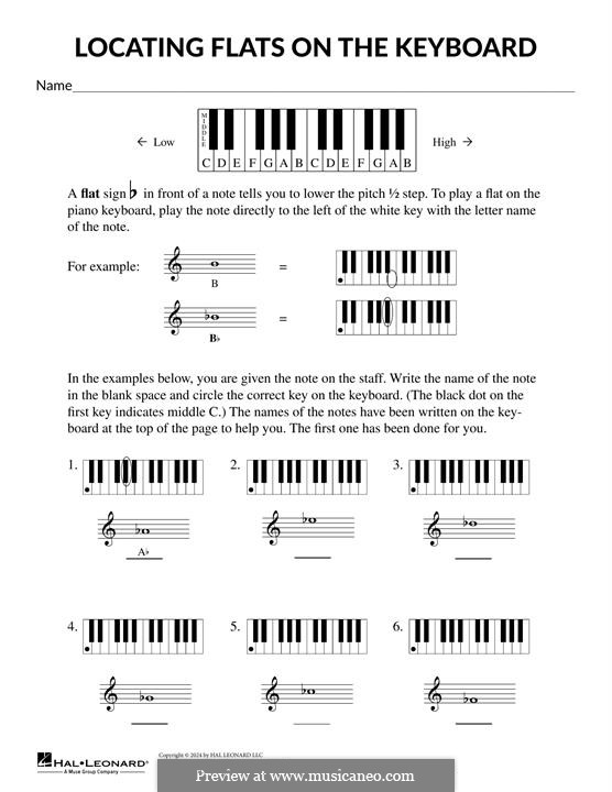 Locating Flats and Sharps on the Keyboard by M. Donnelly on MusicaNeo