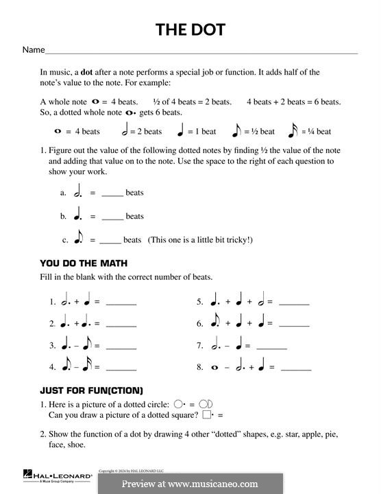 Dotted Notes by M. Donnelly - sheet music on MusicaNeo