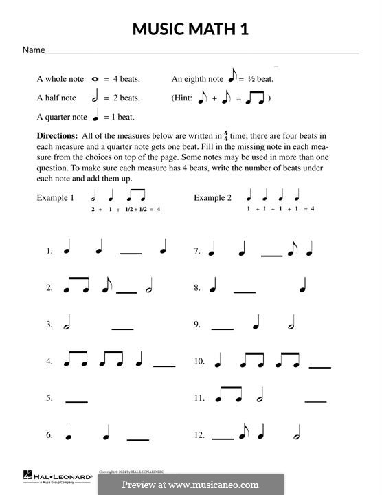 Music Math by M. Donnelly - sheet music on MusicaNeo