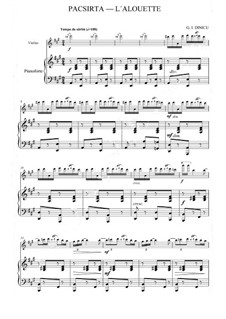 The Lark by G. Dinicu - sheet music on MusicaNeo