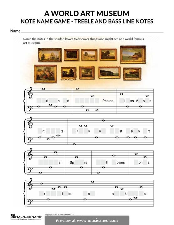 Treble and Bass Line Notes by K. Harrington - sheet music on MusicaNeo
