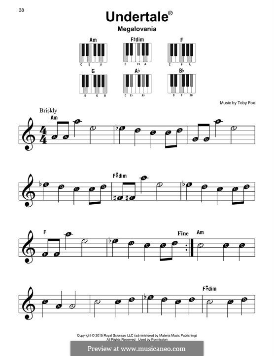 Megalovania (from Undertale) by T. Fox - sheet music on MusicaNeo