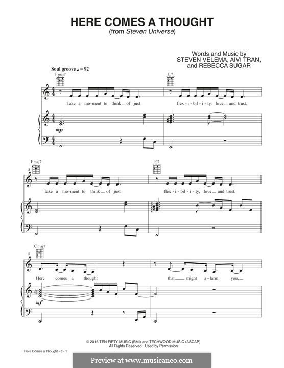 Here Comes A Thought (from Steven Universe) by R. Sugar on MusicaNeo