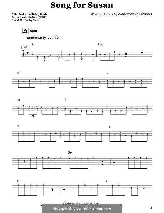 Song For Susan by C. Jackson - sheet music on MusicaNeo