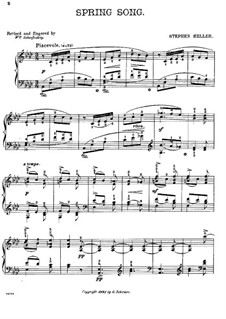 Spring Song by S. Heller - sheet music on MusicaNeo