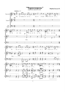 Chornomorec by folklore - sheet music on MusicaNeo