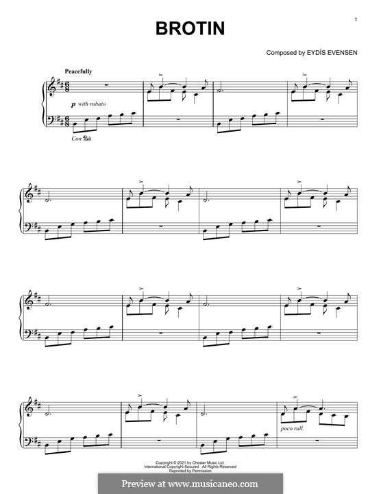 Brotin by E. Evensen - sheet music on MusicaNeo