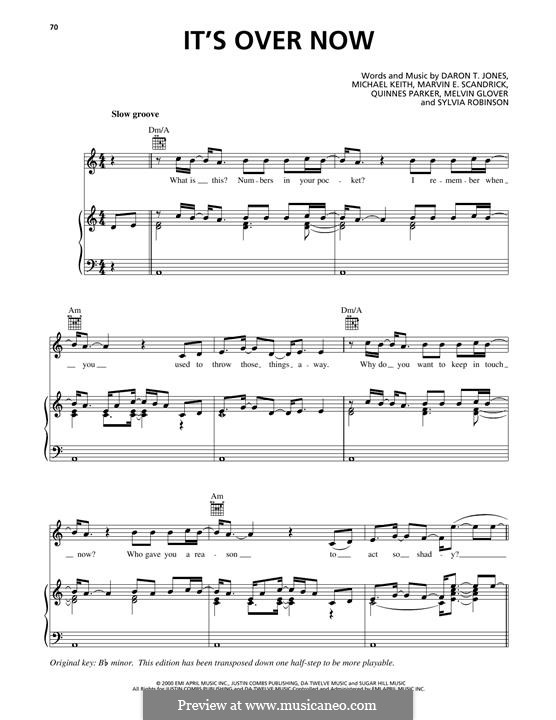 It's Over Now (112) by Q. Parker, S. Robinson, M. Scandrick on MusicaNeo