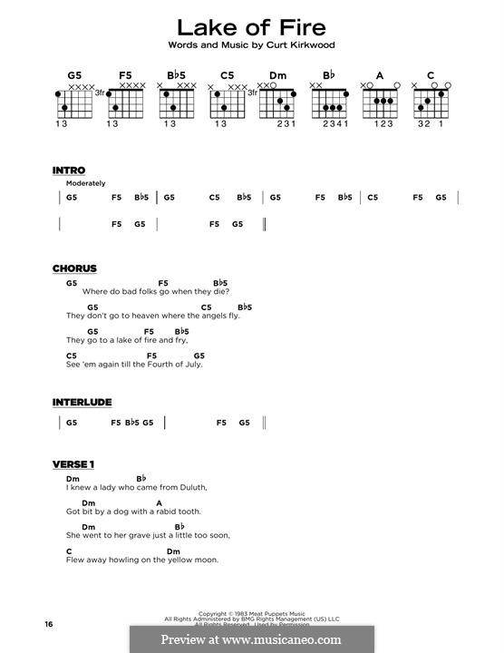 Lake of Fire (Nirvana) by C. Kirkwood - sheet music on MusicaNeo