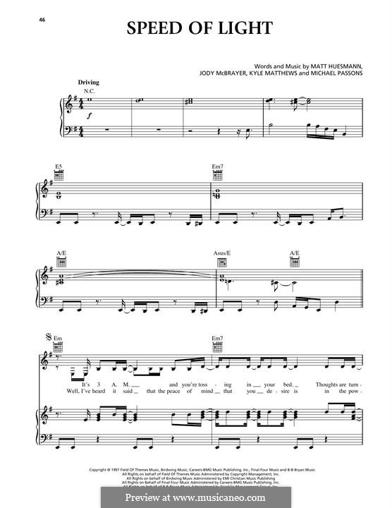 Speed Of Light (Avalon) by M. Huesmann, M. Passons on MusicaNeo