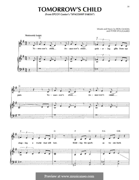 Tomorrow's Child by R. Ovadia, P. Stougaard - sheet music on MusicaNeo