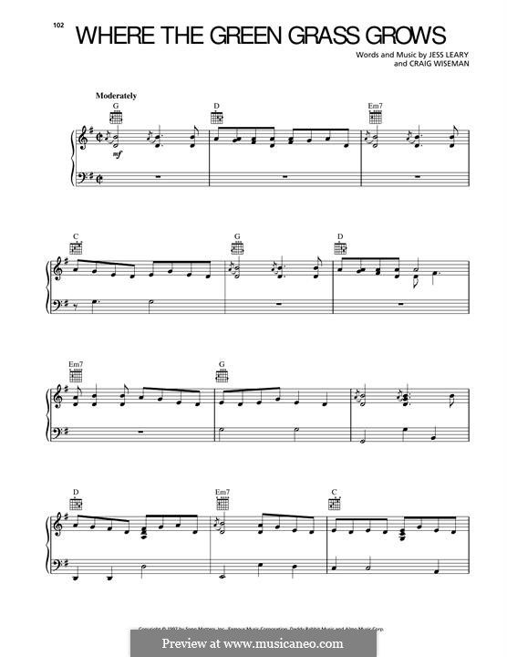 Where The Green Grass Grows (Tim McGraw) by C. Wiseman on MusicaNeo