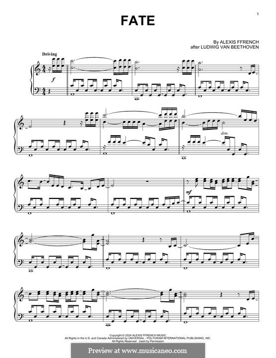 Fate by A. Ffrench - sheet music on MusicaNeo