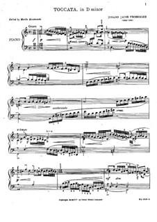 Toccata in D Minor, FbWV 102 by J.J. Froberger - sheet music on MusicaNeo