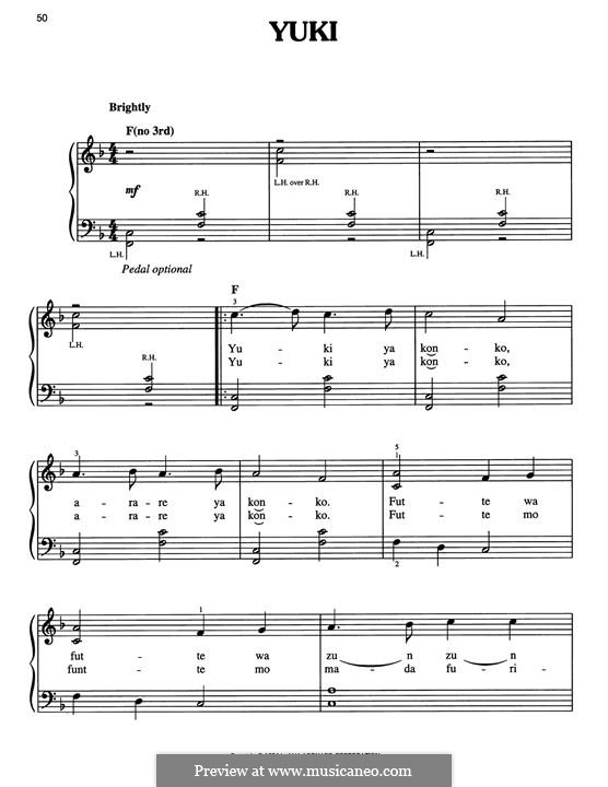 Yuki by folklore - sheet music on MusicaNeo