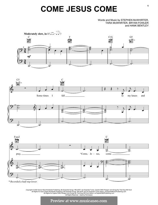 Come Jesus Come (CeCe Winans) by H. Bentley, S. Mcwhirter on MusicaNeo