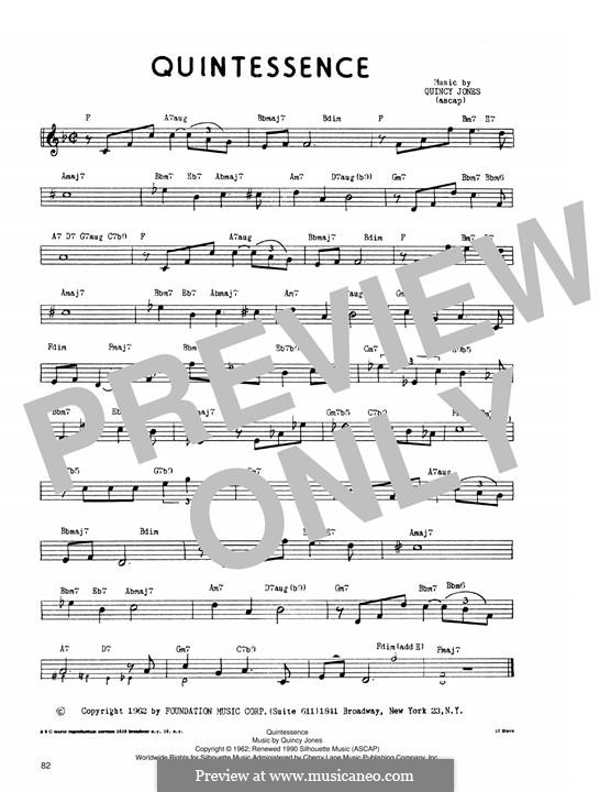 Quintessence by Q. Jones - sheet music on MusicaNeo