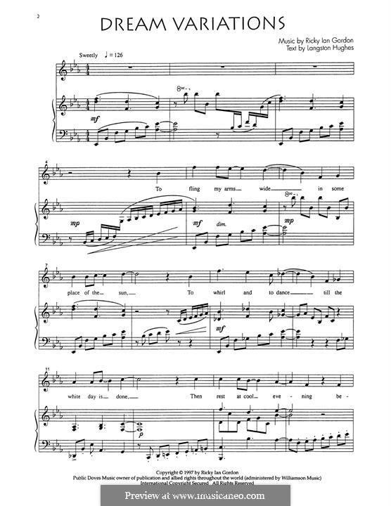 Dream Variations (Audra McDonald) by R.I. Gordon - sheet music on MusicaNeo