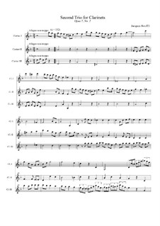 Trio No.2 for Three Clarinets, Op.7 by J. Bouffil on MusicaNeo