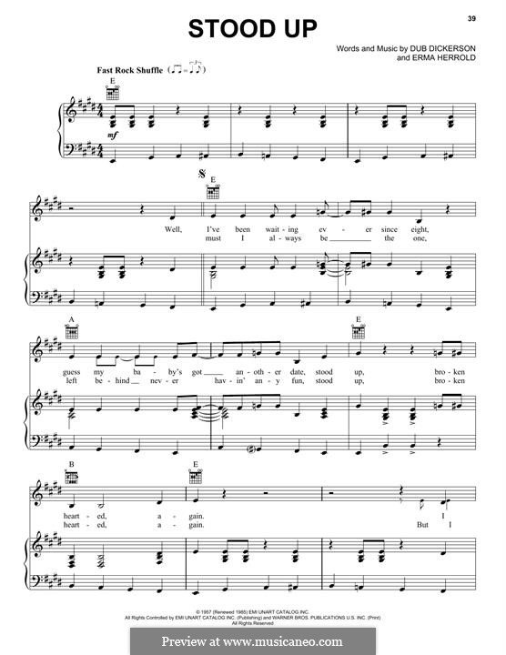 Stood Up (Ricky Nelson) by D. Dickerson, E. Herrold on MusicaNeo