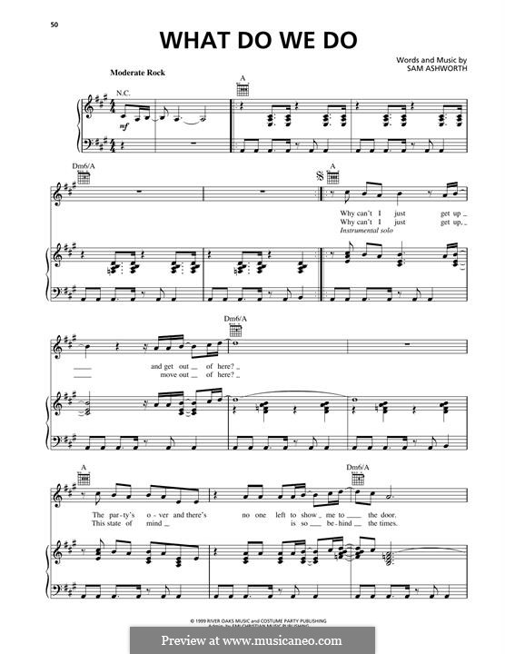 What Do We Do by C. Peacock - sheet music on MusicaNeo