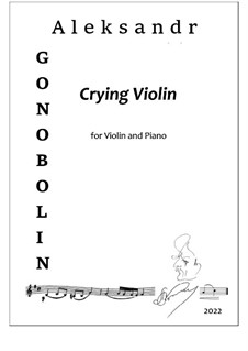 Crying Violin by A. Gonobolin - sheet music on MusicaNeo