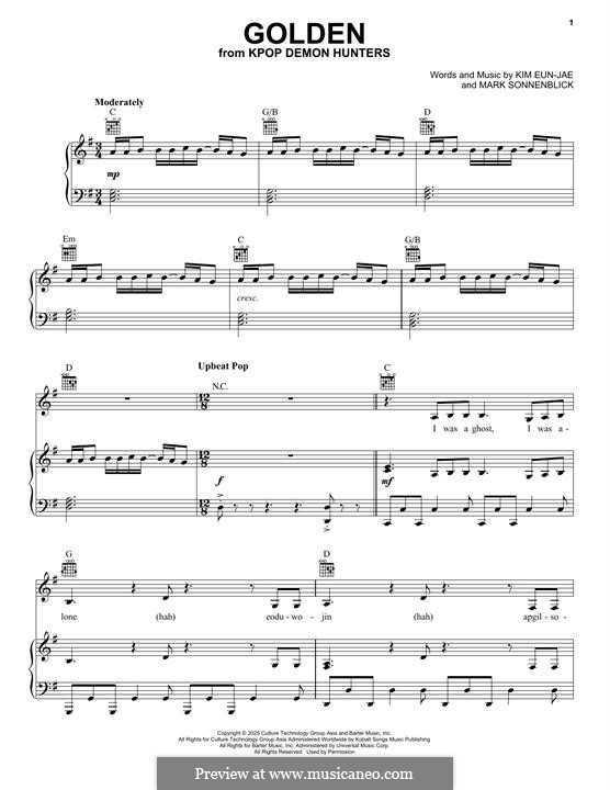 Golden (from KPop Demon Hunters) by K. Eun-Jae, M. Sonnenblick on MusicaNeo
