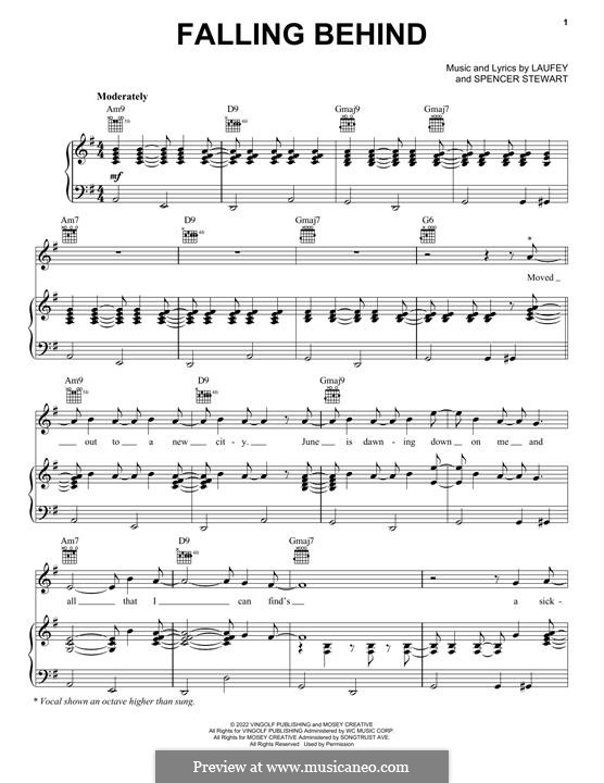 Falling Behind by S. Stewart, Laufey - sheet music on MusicaNeo