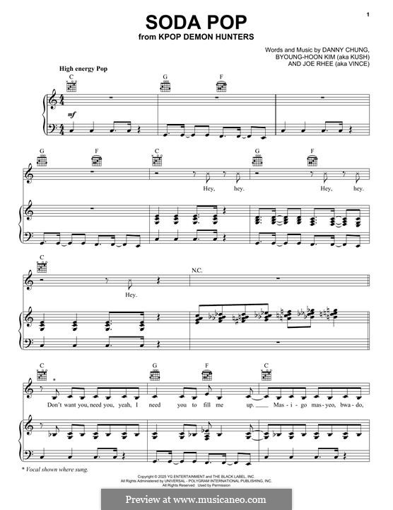 Soda Pop (from KPop Demon Hunters) by D. Chung, B. Kim, J. Rhee on ...