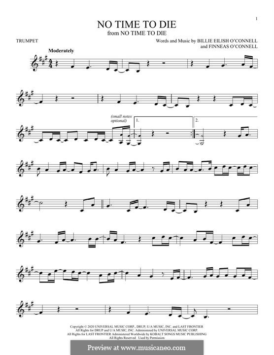 No Time To Die (Billie Eilish) by F. O'Connell, B. Eilish on MusicaNeo