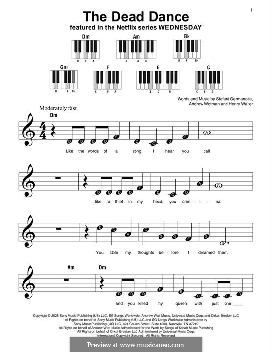 The Dead Dance (from Wednesday) by S. Germanotta, H.R. Walter, A ...