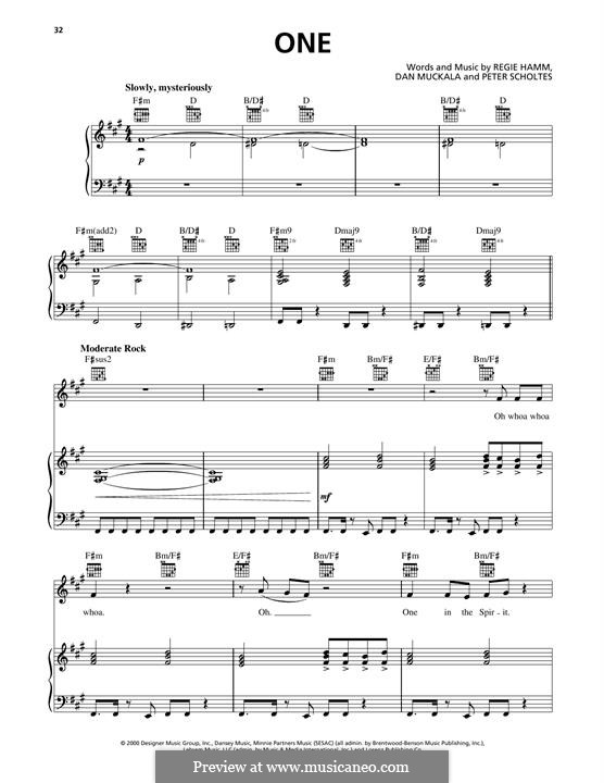 One by D. Muckala, R. Hamm, P. Scholtes - sheet music on MusicaNeo