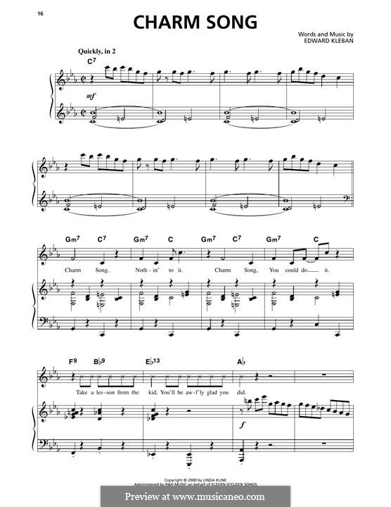 Charm Song (from A Class Act) by E. Kleban - sheet music on MusicaNeo