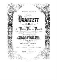 String Quartet in A Major, Op.76 by G. Vierling - sheet music on MusicaNeo