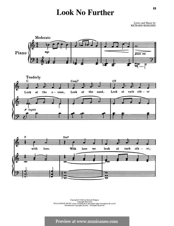 Look No Further (from No Strings) by R. Rodgers - sheet music on MusicaNeo